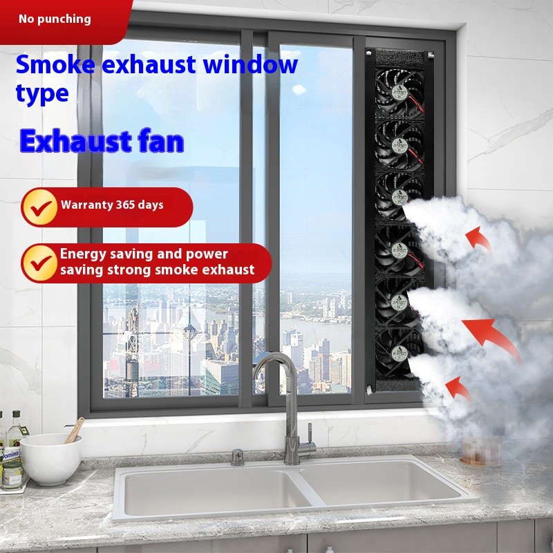 kipas ekzos Bathroom ventilation fan Sliding window exhaustfan punch ...