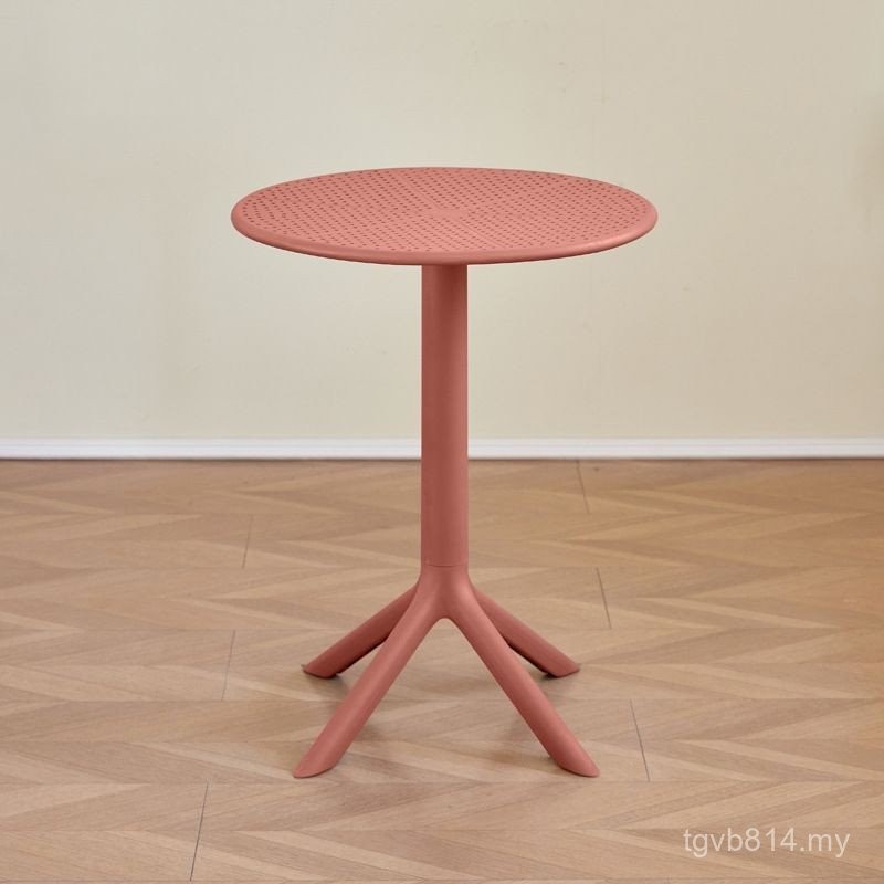 Leisure Small Round Table Outdoor Plastic Table Courtyard Table Chair ...