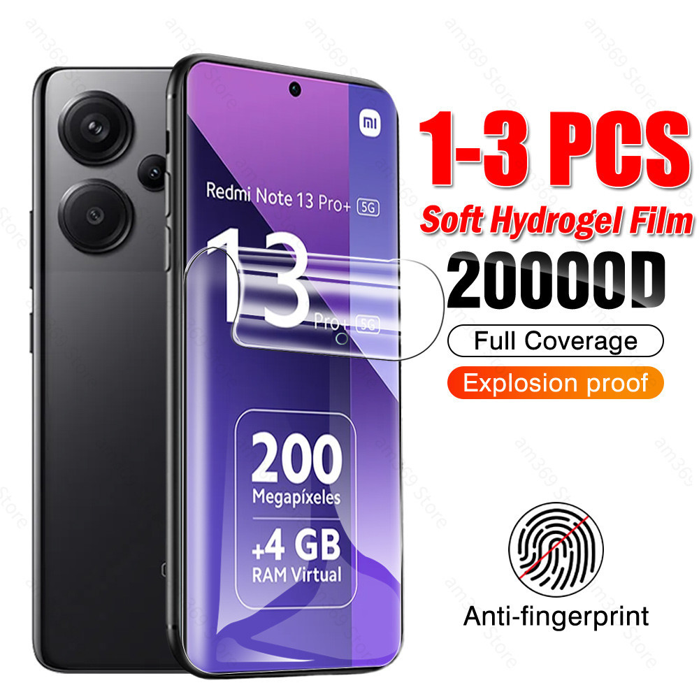 1-3Pcs Hydrogel Film Full Cover For Xiaomi Redmi Note 13 Pro+ Front ...