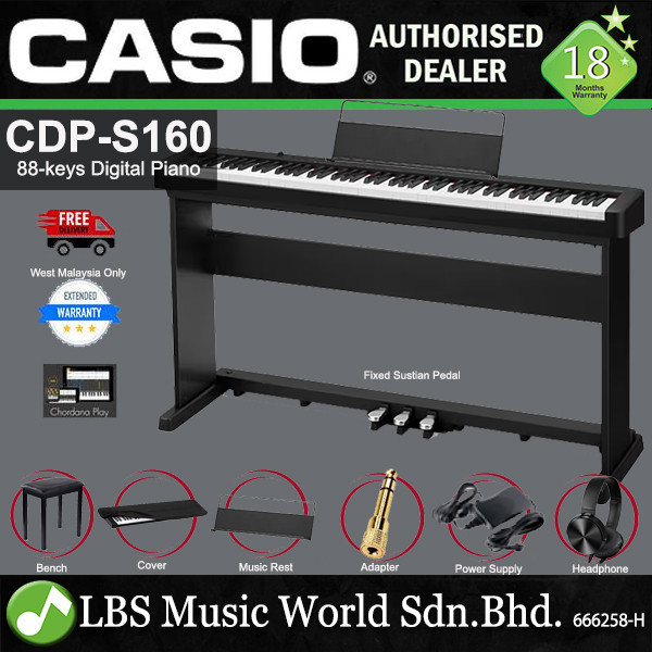 Casio CDP-S160 88 Keys Digital Piano Full Set with CS-470P Stand with ...