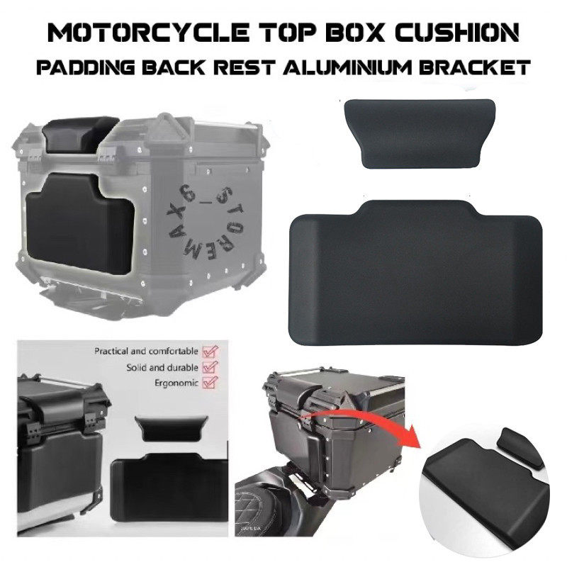Motorcycle Top Box Backrest Pad Heavy Duty Cushion for 45L 55L 65L Top ...