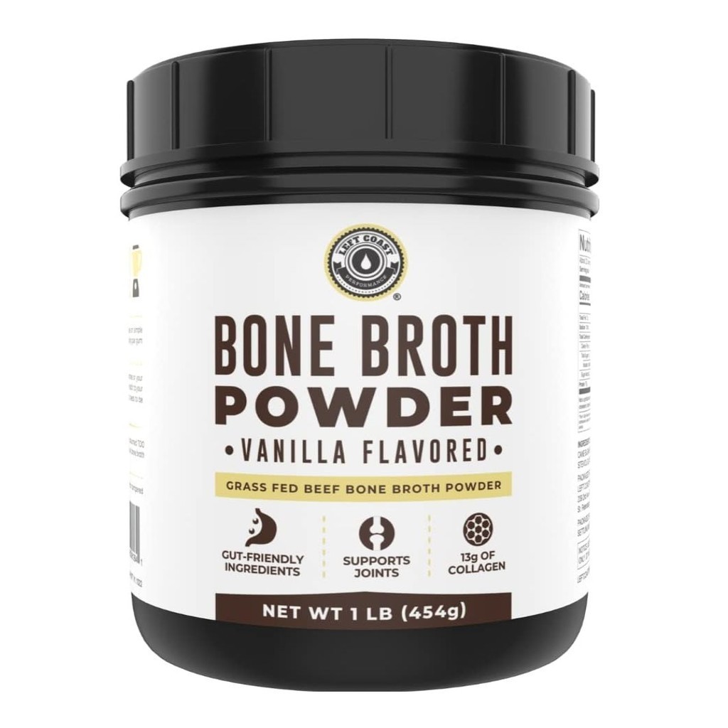 Left Coast Performance, Bone Broth Powder, Vanilla, 1 lb (454 g ...