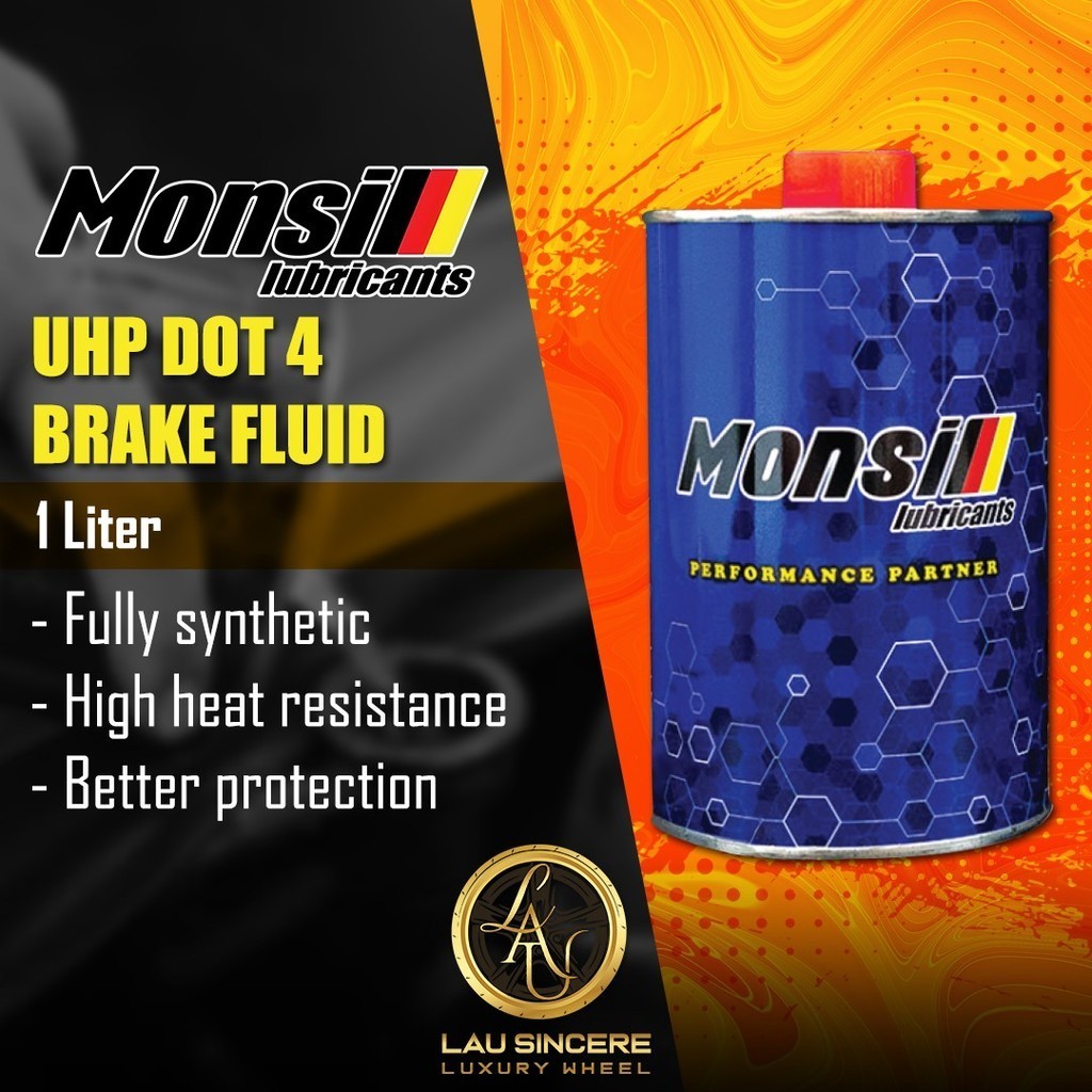 Monsil Brake Fluid Brake Oil UHP DOT 4 Minyak Brake Dot 4 1 Liter Brake ...