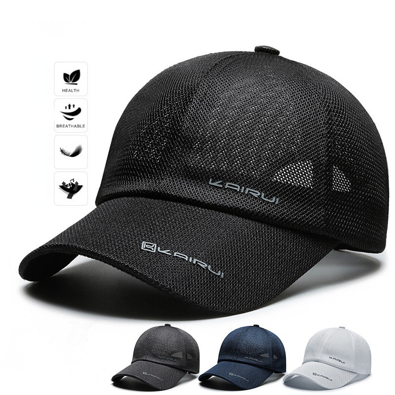 summer hat baseball cap outdoor golf cap fishing breathable thin mesh ...