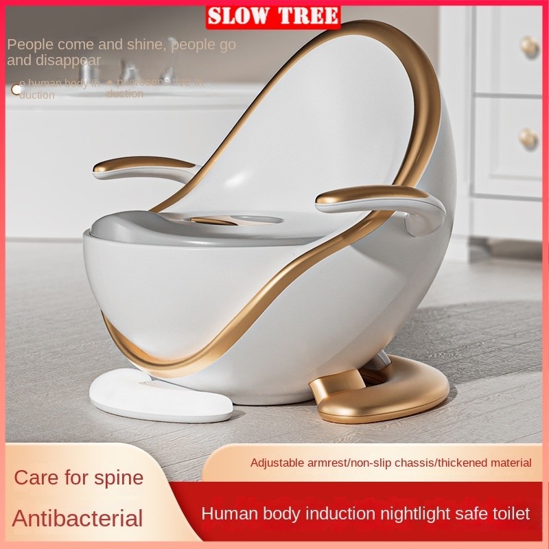 Toddler Commode Chair with Soft Seat Cushion and Sturdy Handles Baby ...