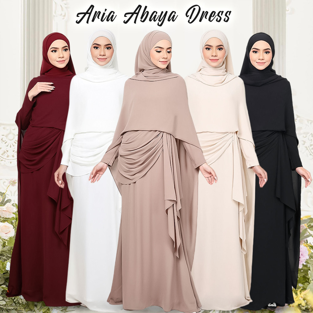 【READY STOCK】BAJU RAYA 2025 ARIA DRESS MUSLIMAH ABAYA JUBAH LONG DRESS ...