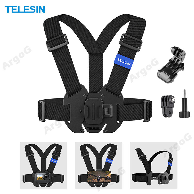 TELESIN Quick Release Chest Strap Mount for Most Action Cameras ...