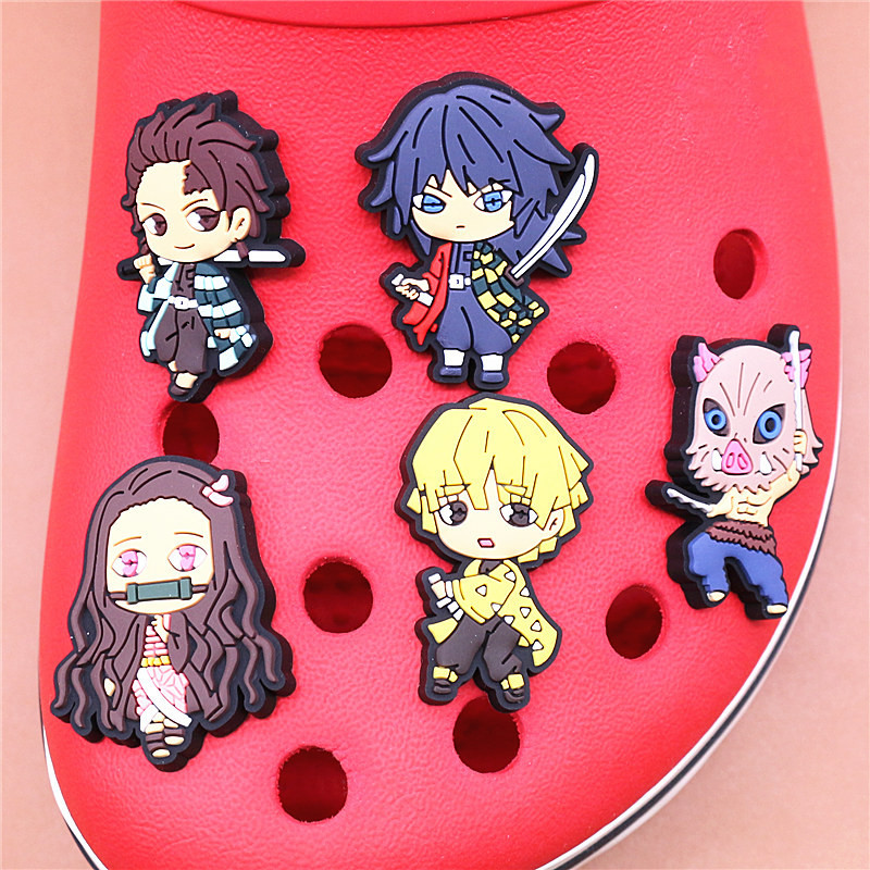 Cartoon Tanjiro jibits Demon Slayer Shoe Charms Anime Jibbits for croc ...