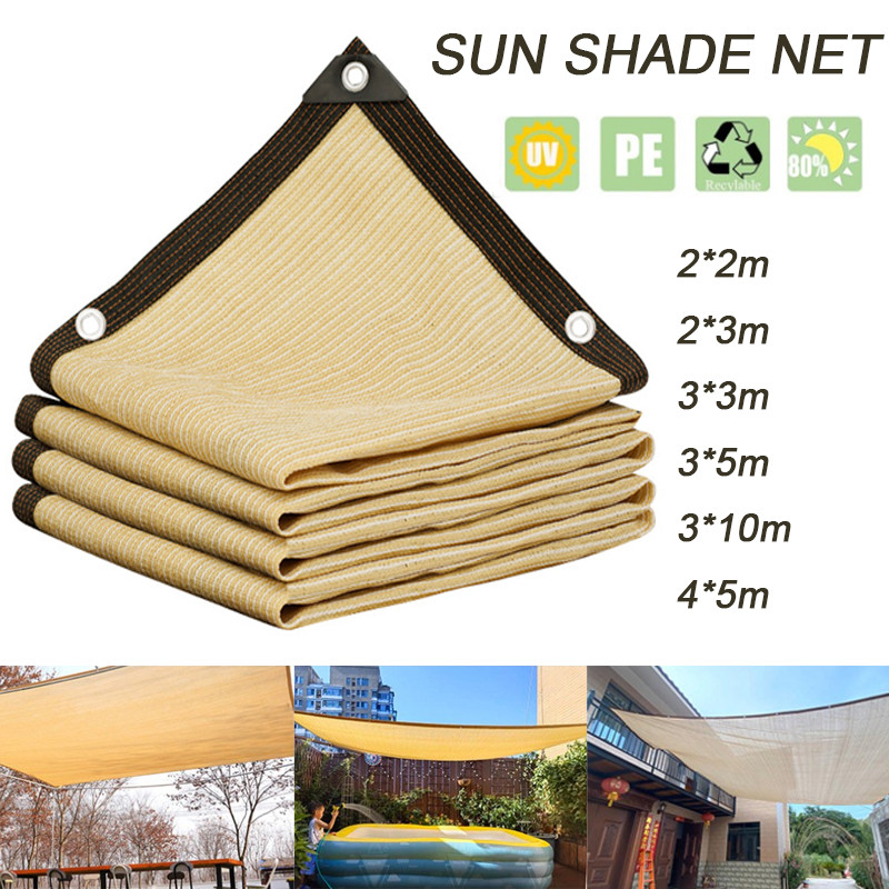 Sun Shade Net Anti-UV Sunshade Net arden Patio Pool Sunblock Shade Sail ...