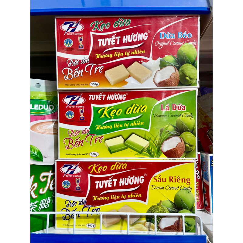 Ben Tre Tuyet Huong Specialty Coconut Candy 3 Flavors Box 300g [product ...