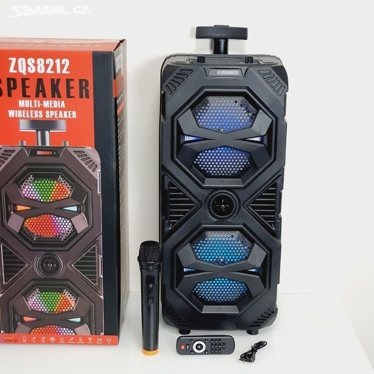 BMT 🔥Ready to Stock🔥 ZQS-8212 8"Inch with Wireless Mic LED Portable Super Bass Speaker Bluetooth ...