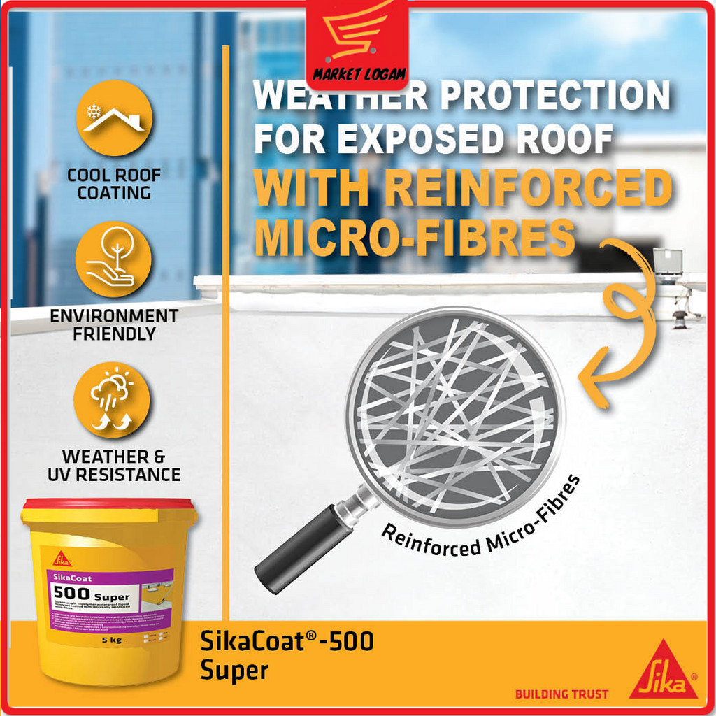 SIKACOAT 500 Super Waterproofing Coating 5KG / Leakage Protection ...
