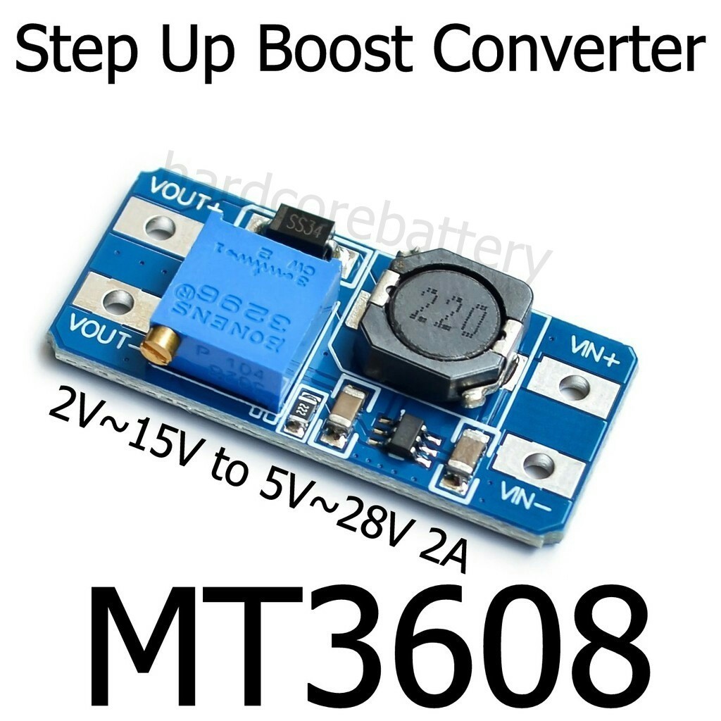 MT3608 Step-Up Adjustable DC-DC Switching Boost Converter Power Module ...