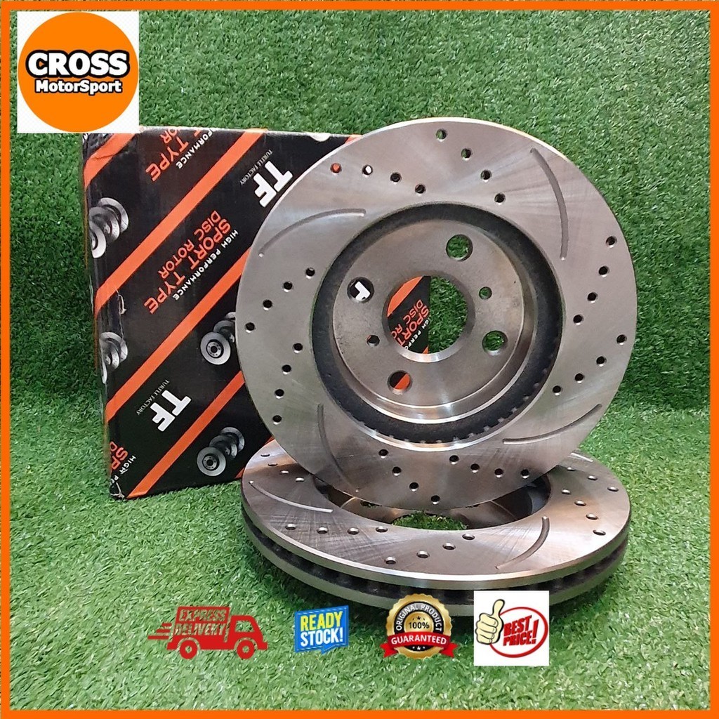 PERODUA ALZA 2009-2011 - DISC ROTOR SLOTTED & DRILLED ORIGINAL TF ...