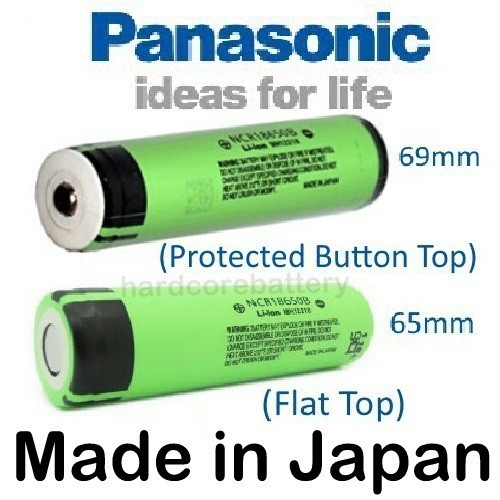 Japan Panasonic NCR18650B 3400mAh 3.7V 18650 Rechargeable Battery Protected Button Flat Top High ...