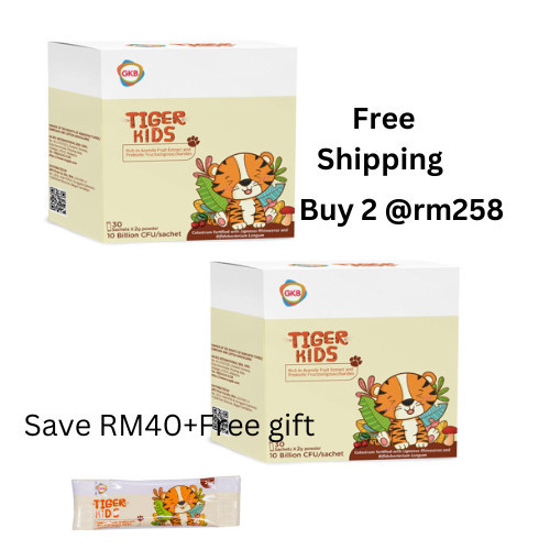 GKB Tiger Kids rich in acerola fruit extract 2g x 30 sachets 1box/2box | Shopee Malaysia