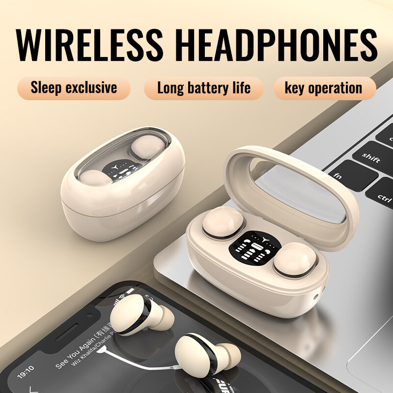 Wireless 5.3 Mini Invisible Bluetooth Headset TWS Wireless Heasets HiFi ...