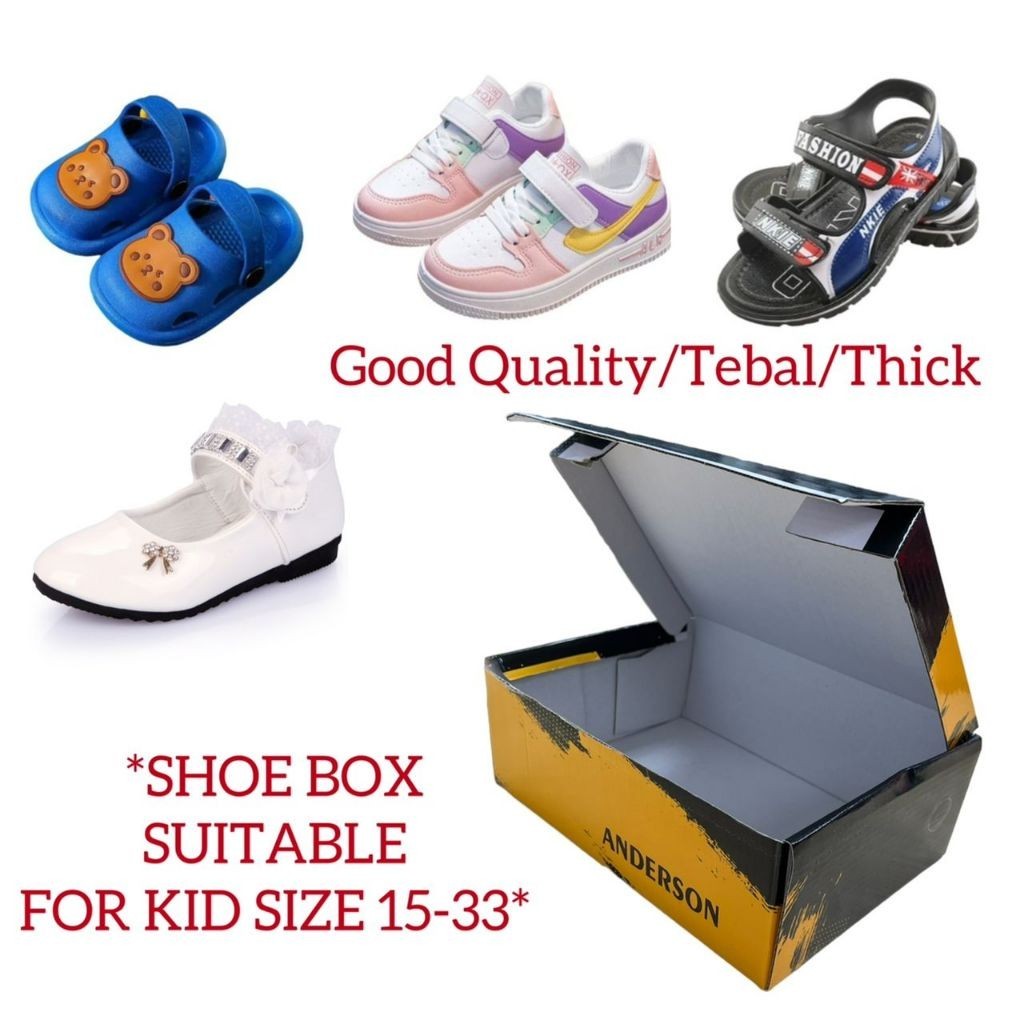 Budgestore - Kotak Kasut For Kids Size 15-33 Boy and Girl Packaging Box ...