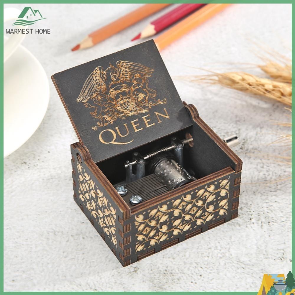 {Warm} Wooden Carved Queen Music Box Gift Musica Party Souvenir ...