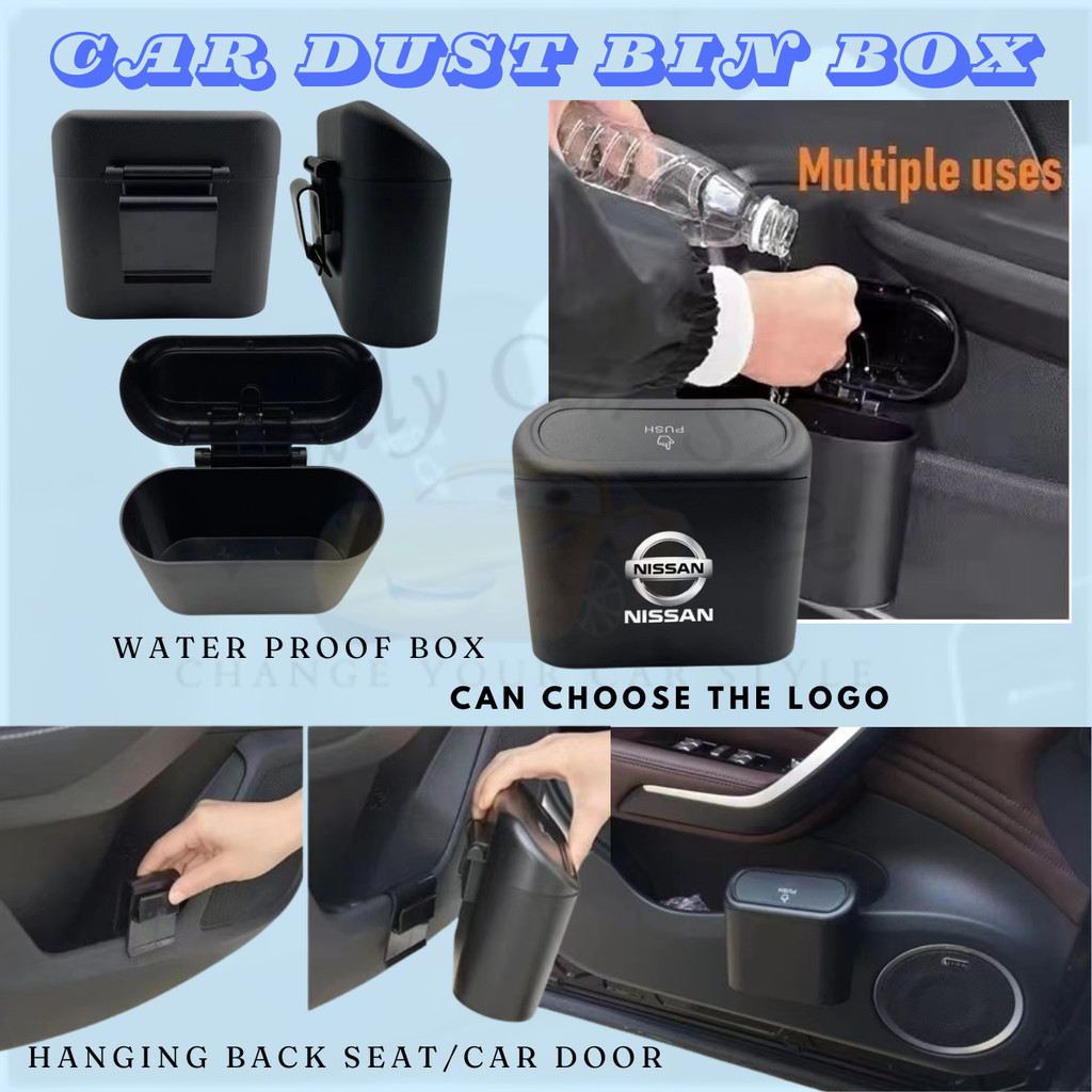 Happy Car Dustbin Box Trash Bin Car Rubbish Bin Garbage Small Mini Cute ...