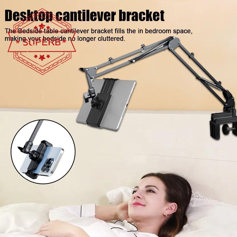 Bedside Table Cantilever Bracket - 360° Rotating Tablet Stand With ...