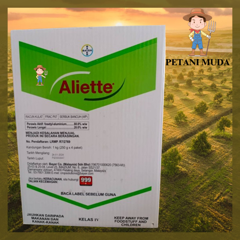 100% ORI 1KG Aliette BAYER Fosetyl-Aluminium 80% Racun Kulat / Kanker ...