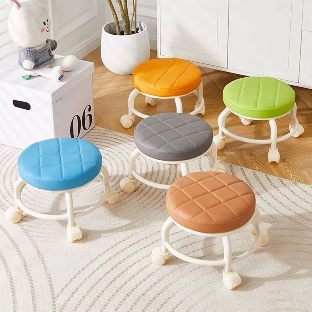 SKM Mini Small Low Chair Round Stool With Wheel HM237 | Shopee Malaysia