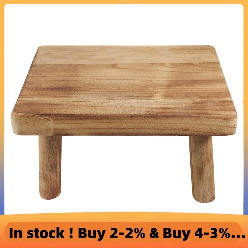 High Beds Wooden Step Stool Solid Wood Small Stool Kitchen Living Room ...