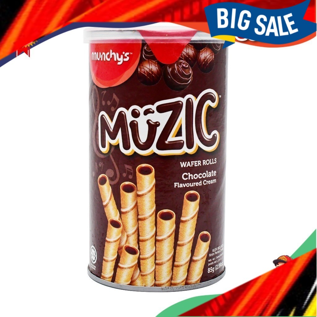Biskut Gulung, Biskut Wafer Coklat, Biskut Coklat Munchy's Muzic Wafer ...