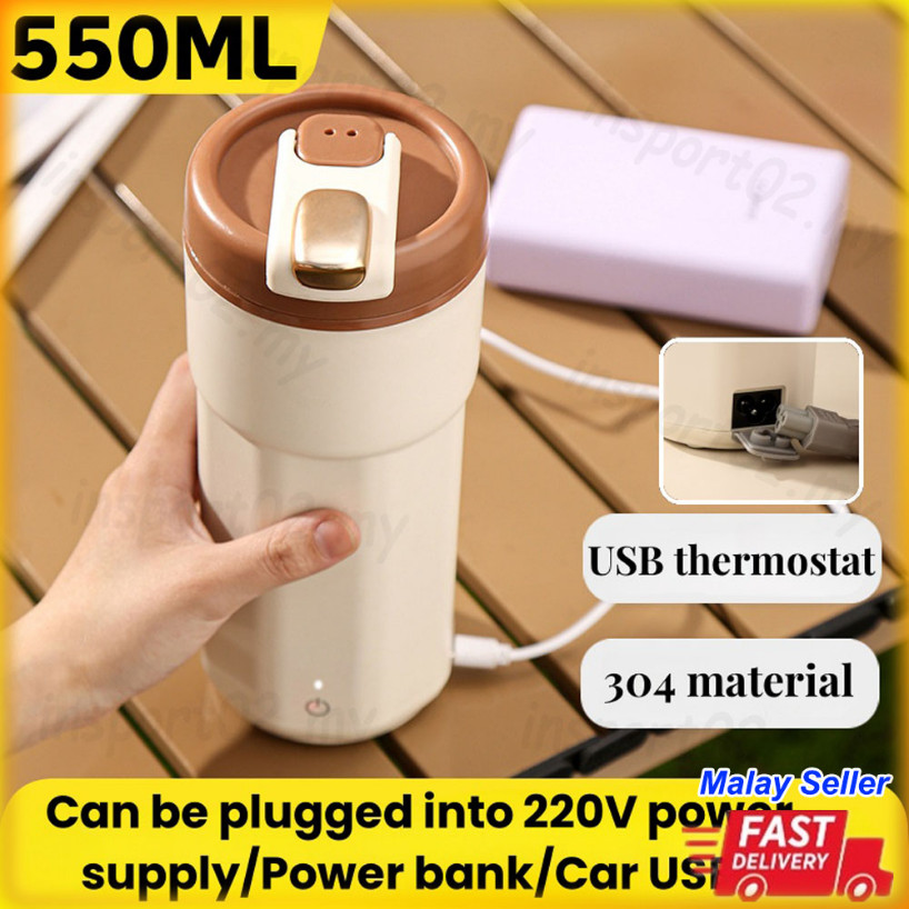 Portable Smart Electric Kettle 500ml 304 Stainless Steel Travel ...