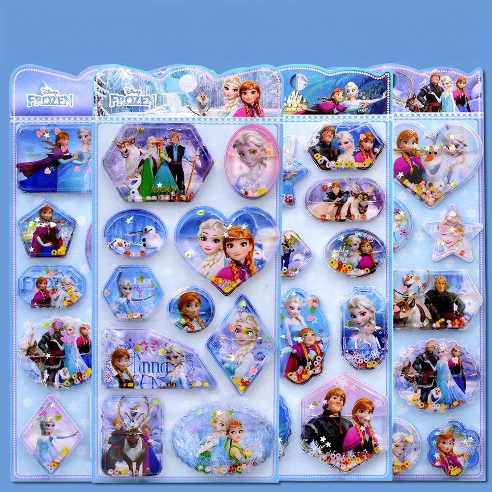 Flashing Children Stickers Frozen Princess Elsa Elsa Three-Dimensional ...