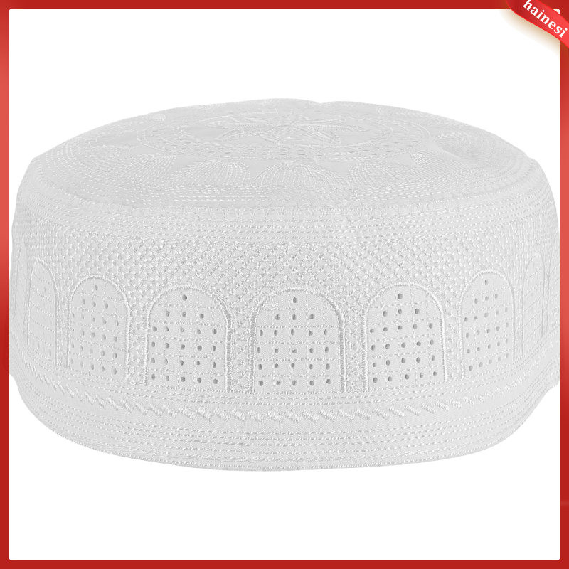 1pc Muslim Men Hat Embroidered Male Hat Muslim Worship Hat Eid Hat for ...