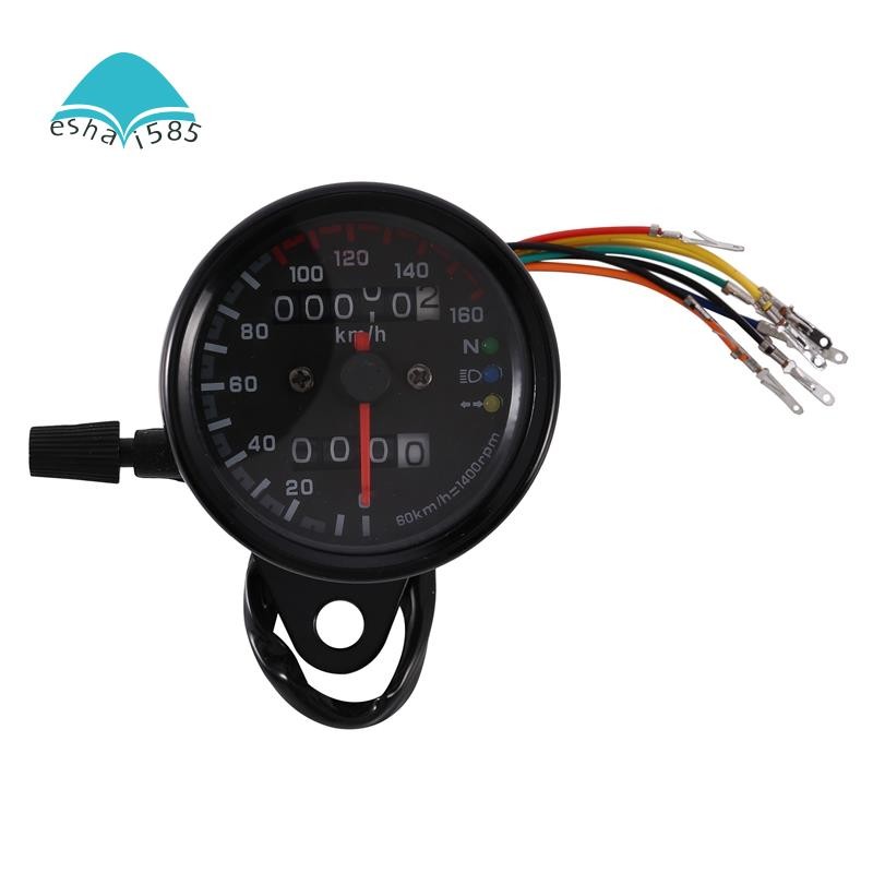 12V Motorcycle 0-160 Km/H Speedometer with LED Indicator Odometer ...