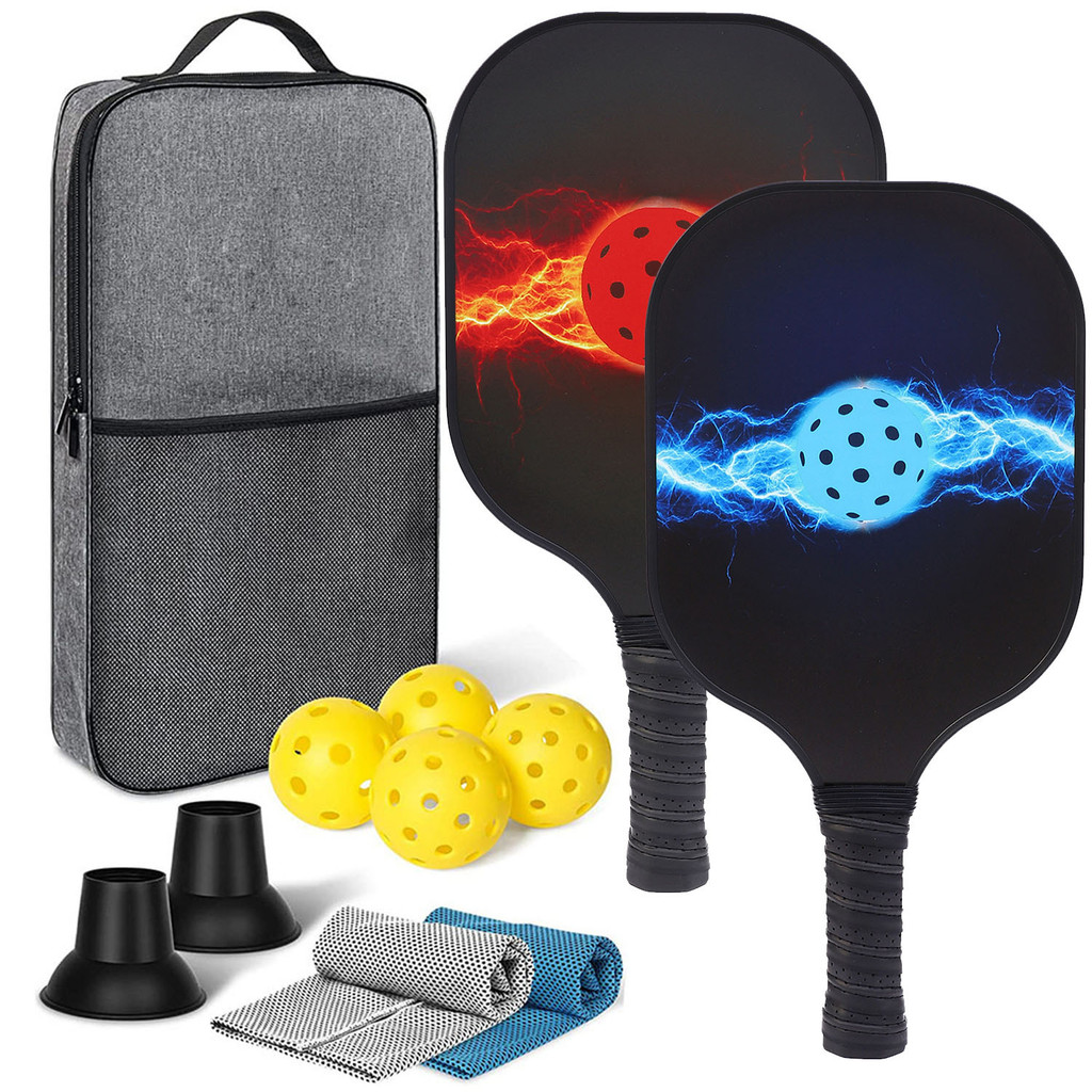 Glass Fiberglass Pickle Racket Set Outdoor Pickleball Paddle Pickle ...