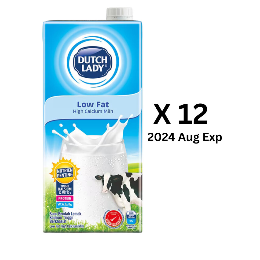 [CARTON] Dutch Lady UHT Milk - Low Fat (1L x 12) Exp : 2024 Aug | Shopee Malaysia