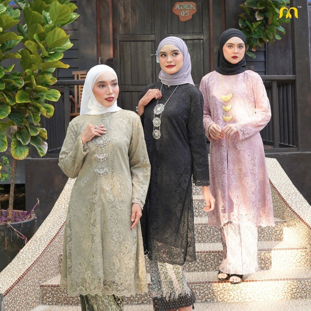 NURULMALL KURUNG KEBAYA LABUH MAHSURI FULL LACE MUSLIMAH | Shopee Malaysia