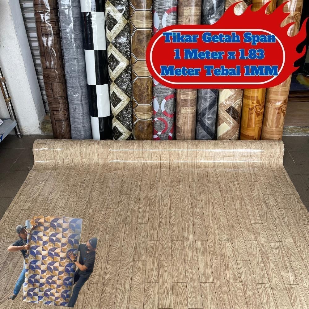 Tikar Getah Span (Size 1 Meter X 1.83 Meter Tebal 1mm) Span Rubber Mat ...