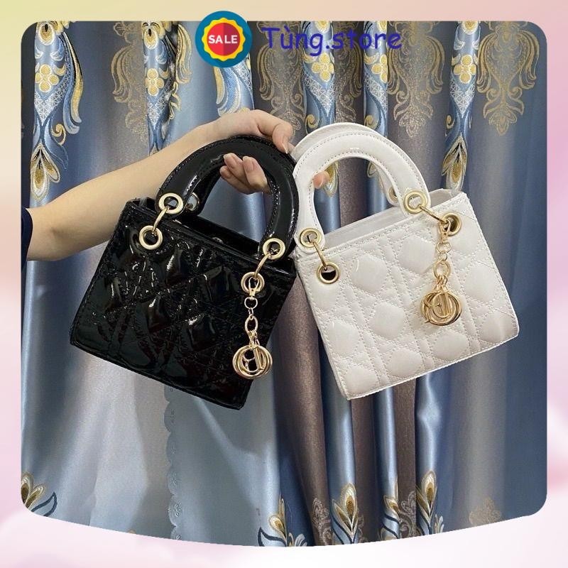 Hand-held Women'S Handbags Glossy Leather Di o Modern Luxury Square Box ...