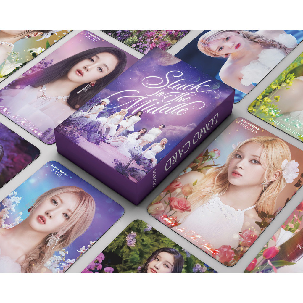 KPOP 55pcs/box Baby Monster Photocards Stuck In The Middle KPOP LOMO ...