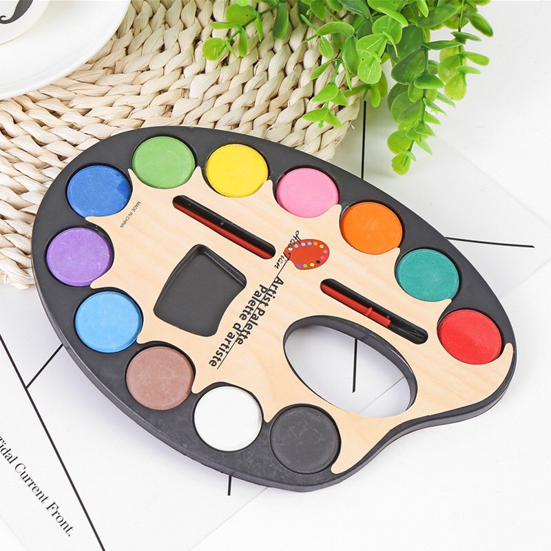 12 Color Car Compressed Watercolor Set For Children To Develop High ...