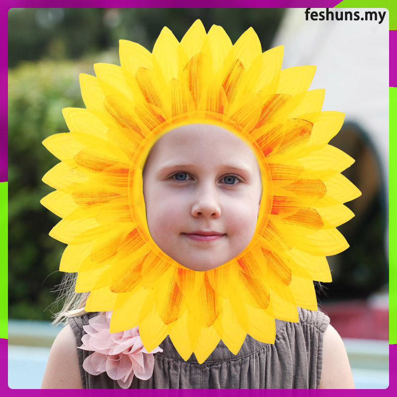 Headband Flower Hood Hat Sunflower Costume Props Headgear Honey Bee ...
