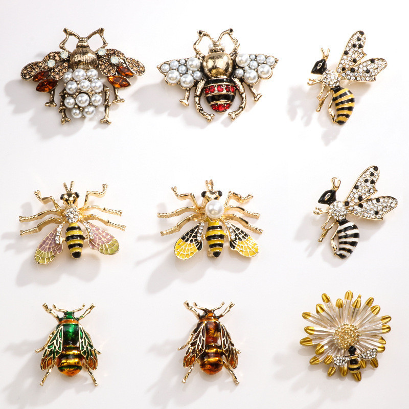 Drip Oil Bee Brooch Cute Animal Corsage Brooch Simple Collar Pin ...