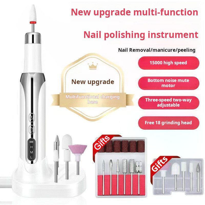Wireless Electric Nail Art Polishing Tool Drill Machine USB With 12 ...