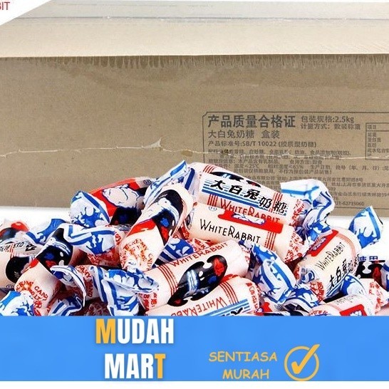 100g White Rabbit Creamy Milk Candy, Gula Susu Arnab 散装上海冠生园 大白兔奶糖 原味 ...