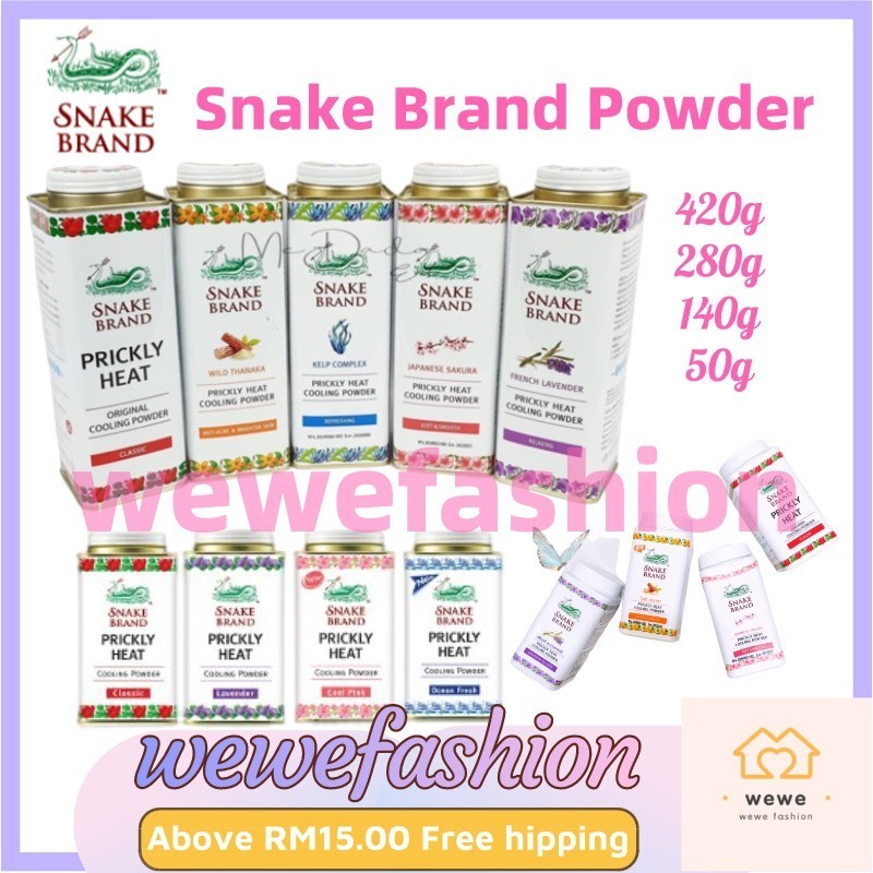 READY STOCKS!!!SNAKE BRAND PRICKLY HEAT COOLING POWDER 50G/140G/280G/420G SNAKE POWDER ORIGINAL ...