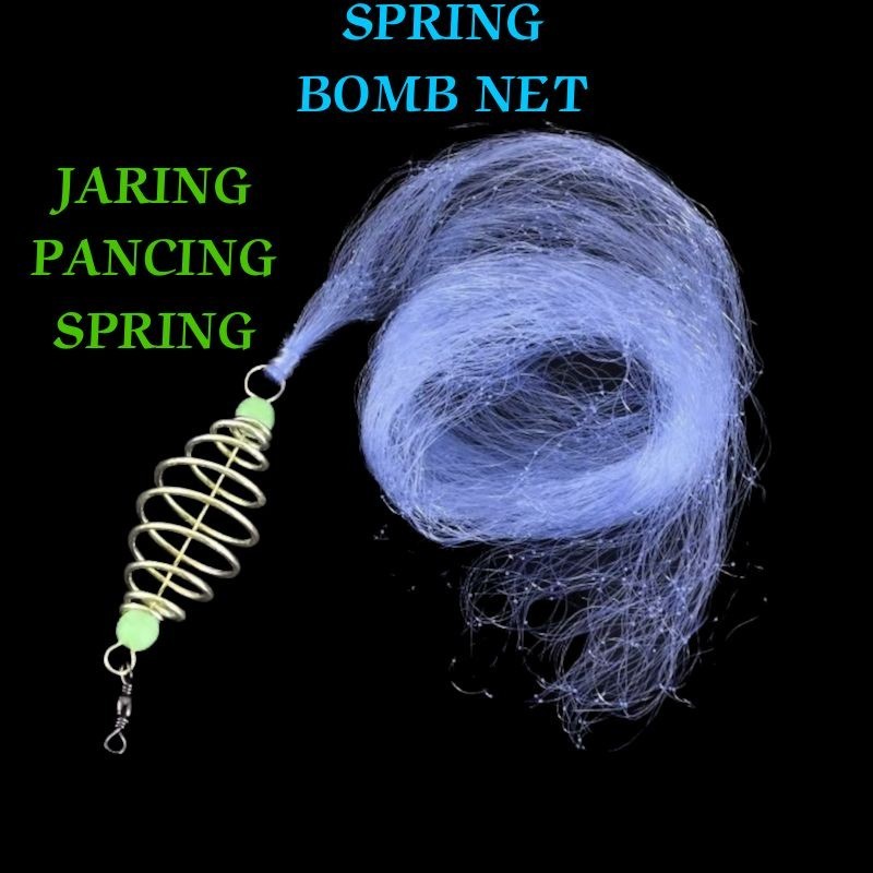JARING PANCING BOMB NET WITH SPRING (1 METER & 1.5 METER) SIZE #3 #4 #5 ...