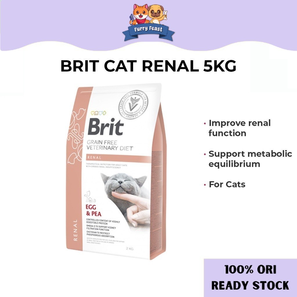 BRIT CAT RENAL 5KG | SUPPORT RENAL FUNCTION | RENAL CARE | EGG & PEAS ...