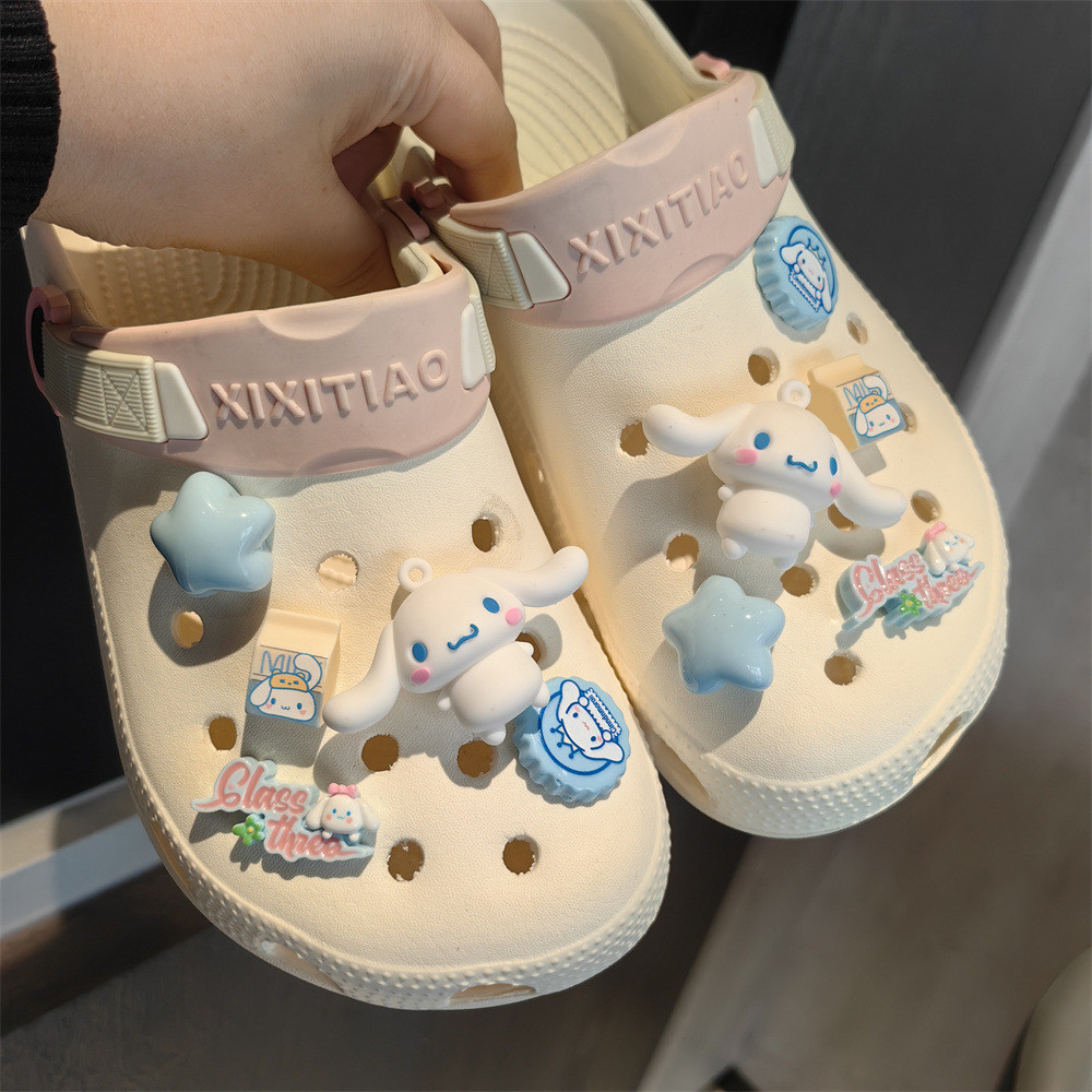Cute Kuromi Crocs Jibitz Set Hello Kitty Jibbits Charm My Melody Anime ...
