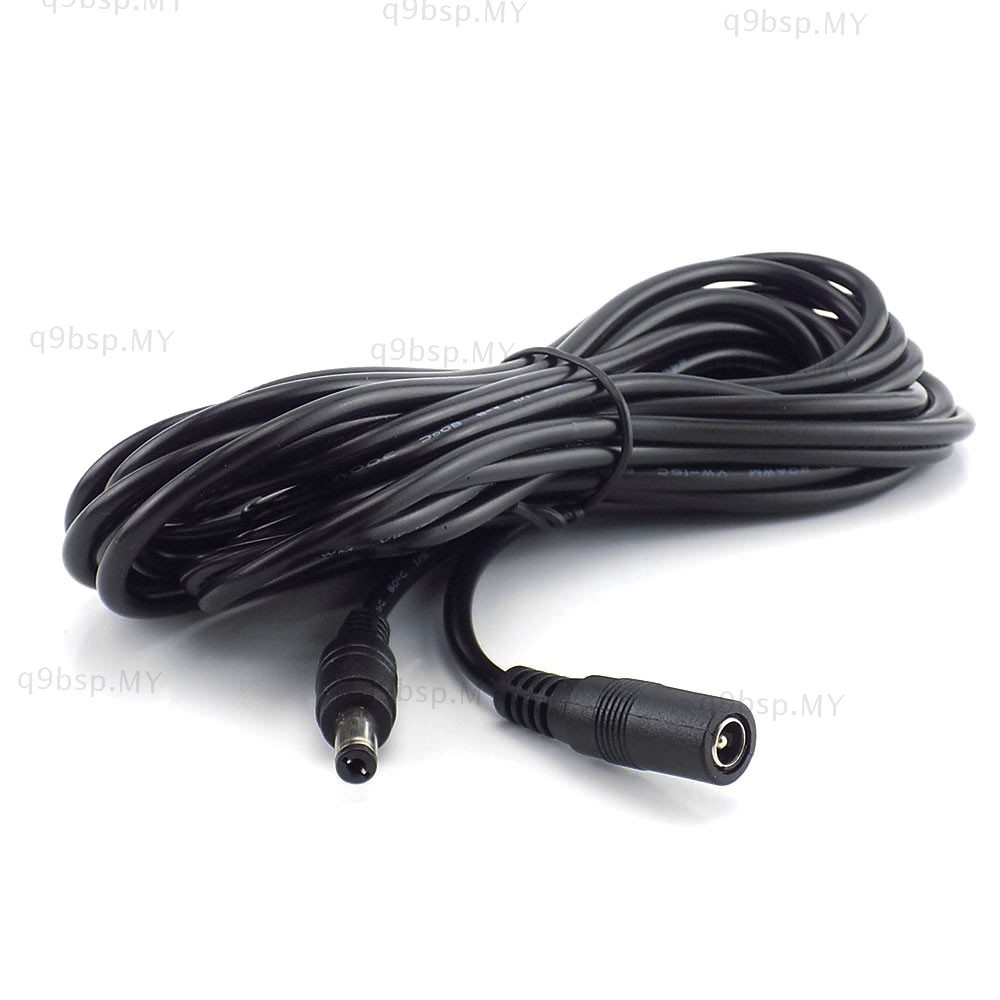 5.5x2.1mm Adapter 5m 10m 12V DC Power Supply Cable Extension Cord ...