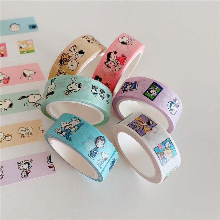 [5 Meters] Snoopy Ins Cartoon Cute Sticker Washi Paper Tape Hand ...